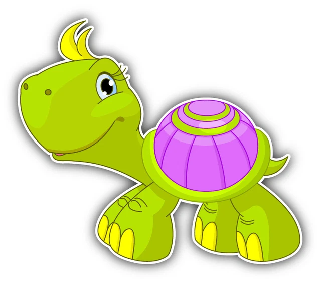 DOPASTICKER Cartoon Turtle Sticker Decal Phone Decal Water Bottle ...