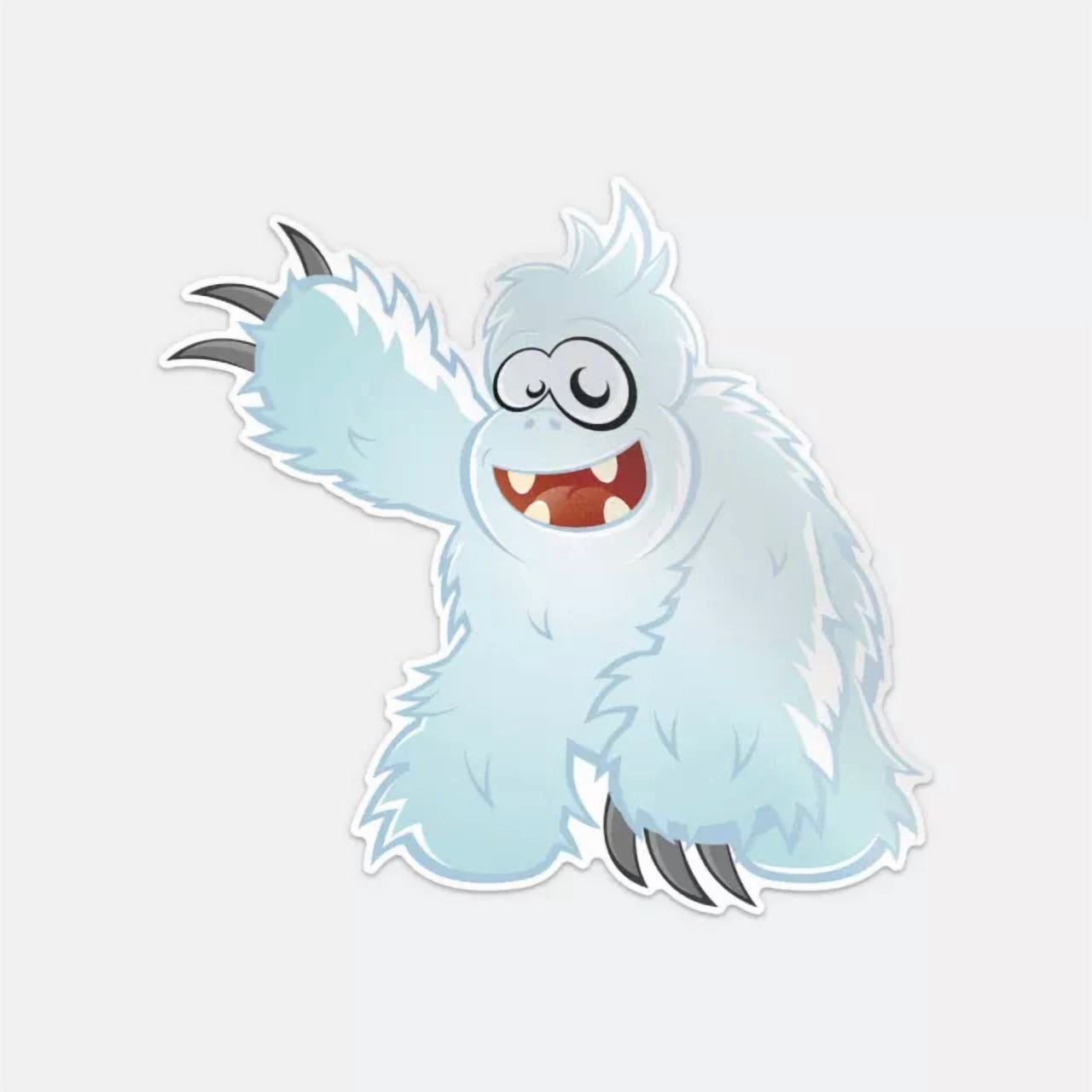 DOPASTICKER Cartoon Yeti Sticker Decal Phone Decal Water Bottle ...