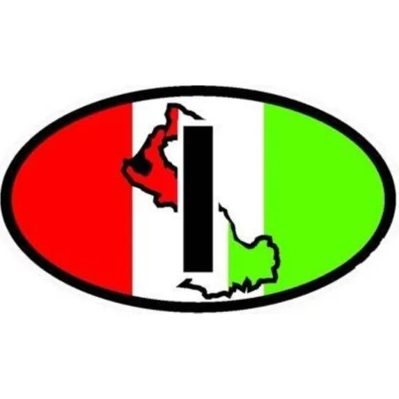 DOPASTICKER Carvan Nationality Plate Sign Sticker Italy Phone Decal ...