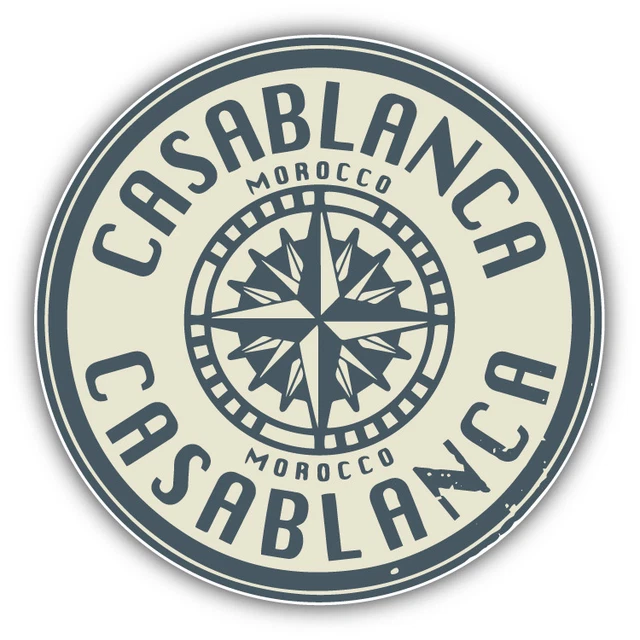 DOPASTICKER Casablanca City Morocco Grunge Travel Stamp Sticker Decal ...