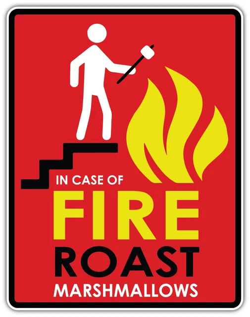 DOPASTICKER In Case Of Fire Roast Marshmallows Car Window Sticker Decal ...