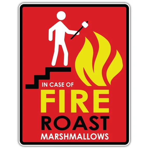 DOPASTICKER In Case Of Fire Roast Marshmallows Car Window Sticker Decal ...