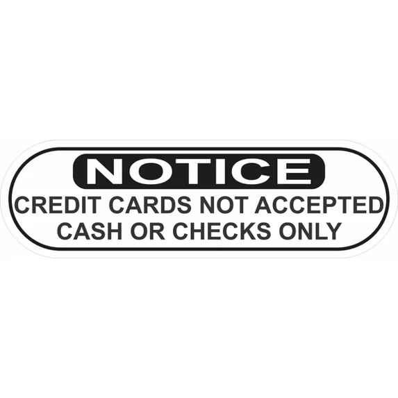 DOPASTICKER Cash Or Checks Only Sticker Phone Sticker, Latop Sticker ...