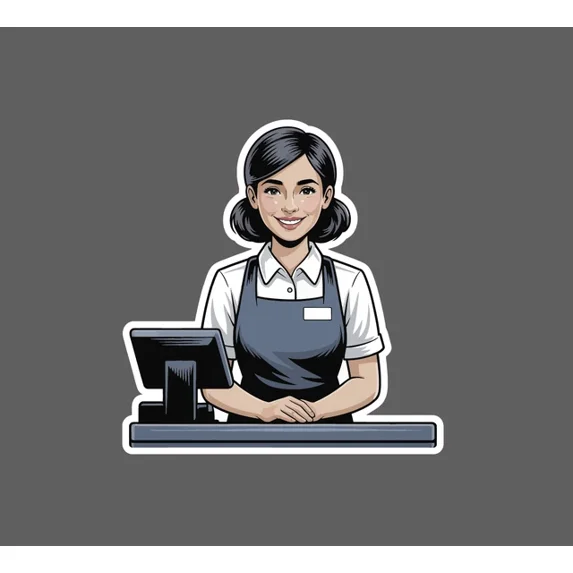 DOPASTICKER Cashier Stickertore Grocery Job Work Money Sticker Phone ...