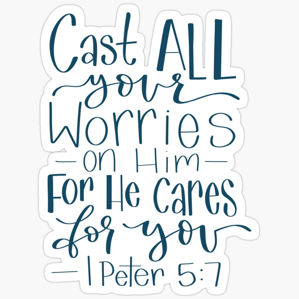 DOPASTICKER Cast Your Cares - Perfect Birthday Gift Everyone Phone ...