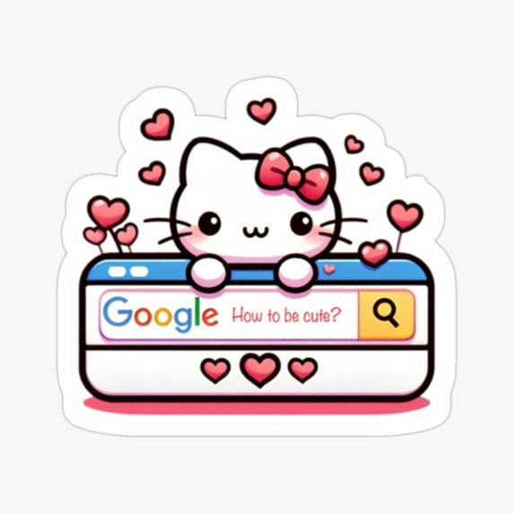 DOPASTICKER Cat Kitty How To Be Cute Decorative Laptop, Phone Stickers ...