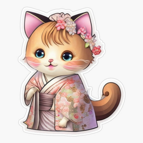 DOPASTICKER Cat Meow Sticker, Phone Sticker Water Bottle Sticker Car ...