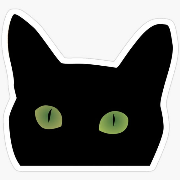 DOPASTICKER Cat Peek A Boo Sticker Phone Decal Water Bottle Stickers ...