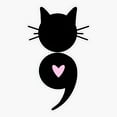DOPASTICKER Cat Semicolon Sticker, Phone Sticker Car Stickers, Birthday ...