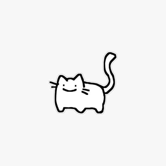 DOPASTICKER Cat Sticker Phone Sticker, Latop Sticker, Lover Gift ...