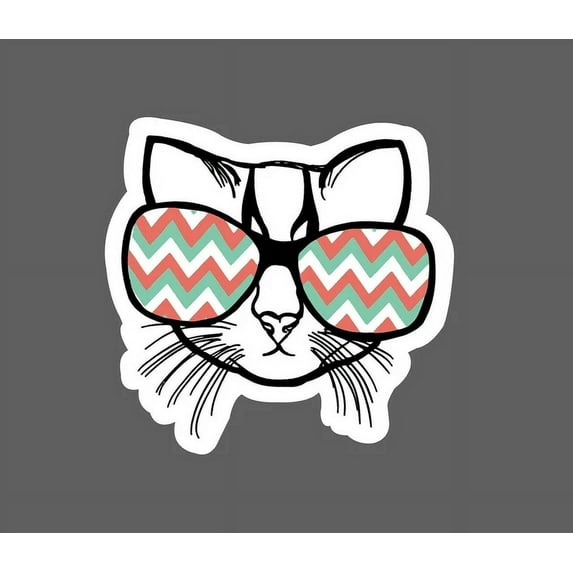 DOPASTICKER Cat Stickerunglasses Cute Animal Pet Cute Sticker Phone ...
