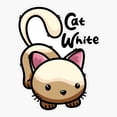 DOPASTICKER Cat White - Flat White Coffee Sticker, Phone Sticker Car ...