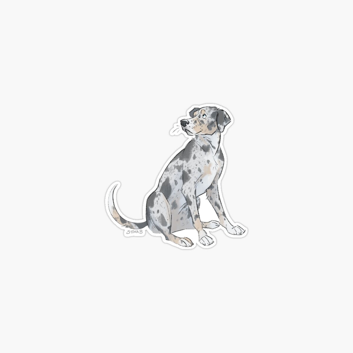 DOPASTICKER Catahoula Leo.Pard Dog Sticker, Phone Sticker Car Sticker ...