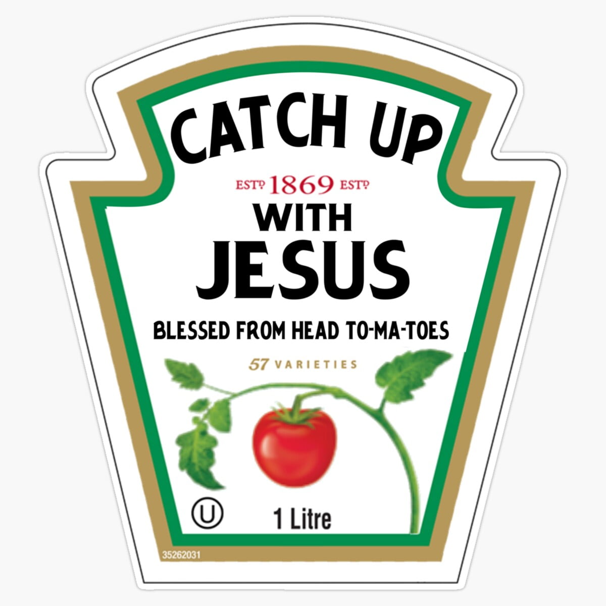 DOPASTICKER Catch Up With Ketchup Christian Sticker, Phone Sticker Car ...