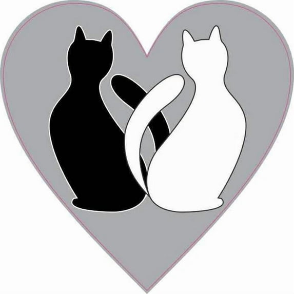 DOPASTICKER Cats Heart Sticker Cup Car Stickers Animal Sticker Phone ...