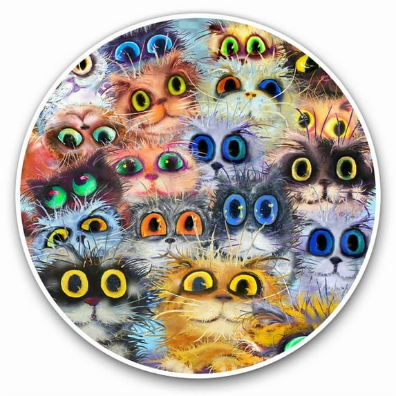 DOPASTICKER Cats Kittens Illustrations Cool Gift Decorative Laptop ...