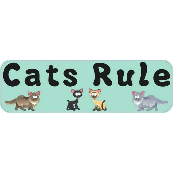 DOPASTICKER Cats Rule Cat Sticker Phone Sticker, Latop Sticker, Lover ...
