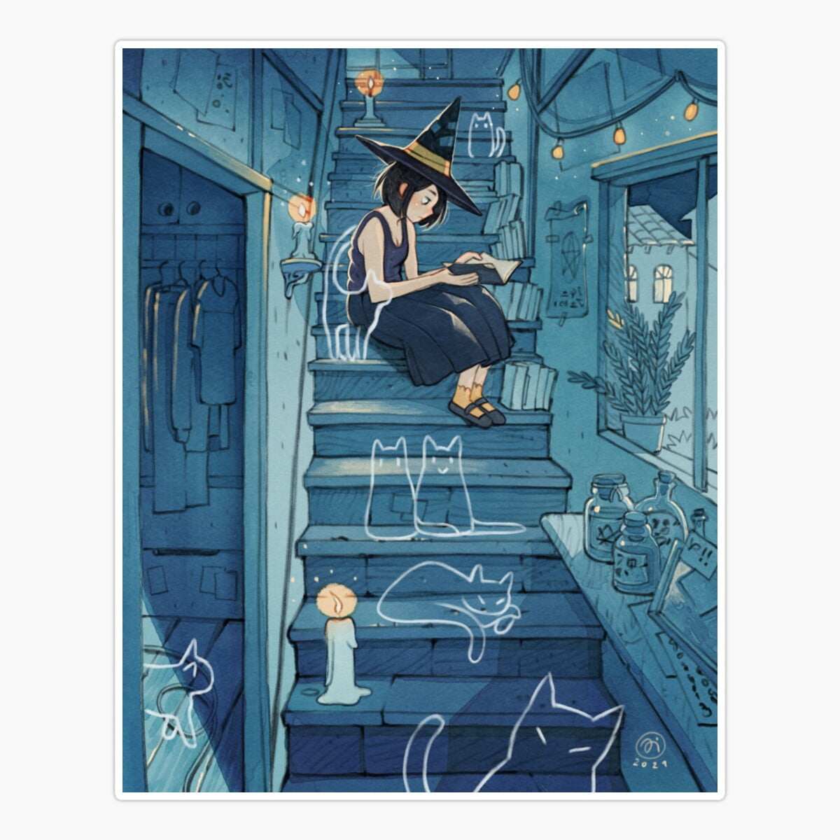 DOPASTICKER Cats Sticker, Phone Sticker Water Bottle Sticker Car ...