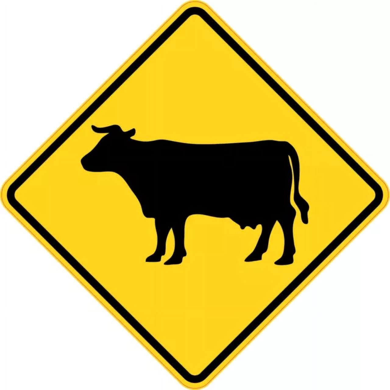DOPASTICKER Cattle Crossing Sign Window Decal Decorative Laptop, Phone ...