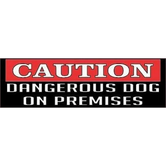 DOPASTICKER Caution Dangerous Dog On Premises Sticker Phone Sticker ...