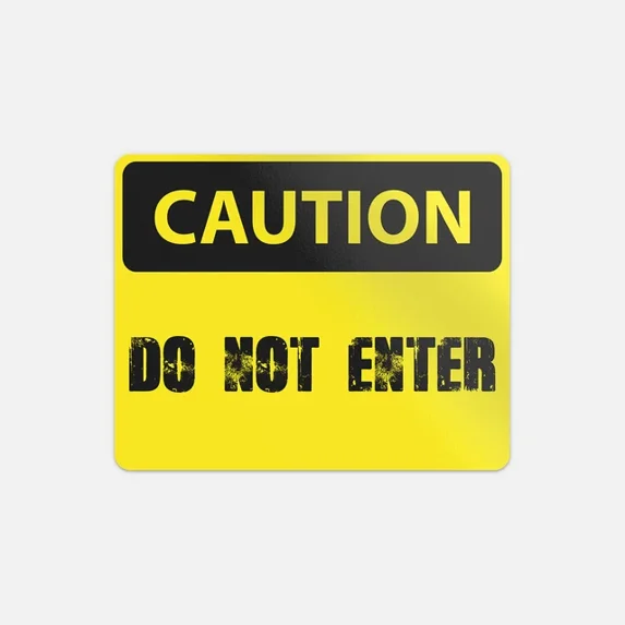 DOPASTICKER Caution Do Not Enter Sign Sticker Decal Phone Decal Water ...