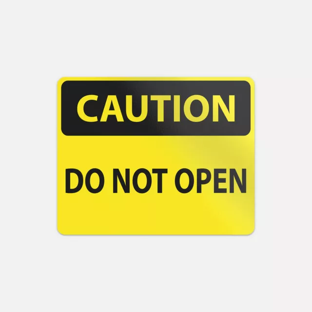 DOPASTICKER Caution Do Not Open Sign Sticker Decal Phone Decal Water ...