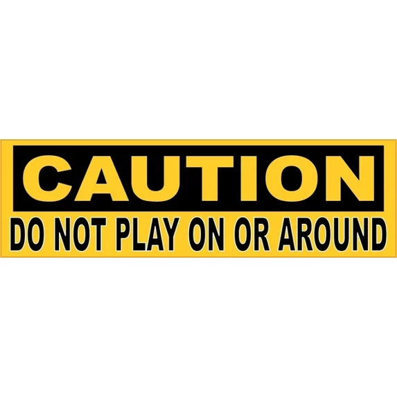 DOPASTICKER Caution Do Not Play On Or Around Sticker Phone Sticker ...