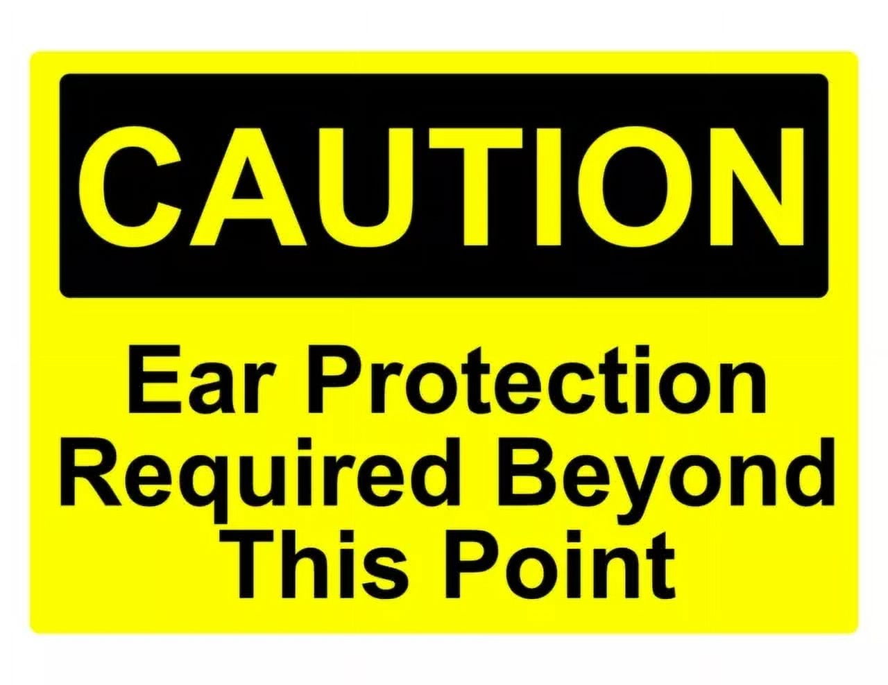 DOPASTICKER Caution Ear Protection Required Osha Sticker Safety Sign ...