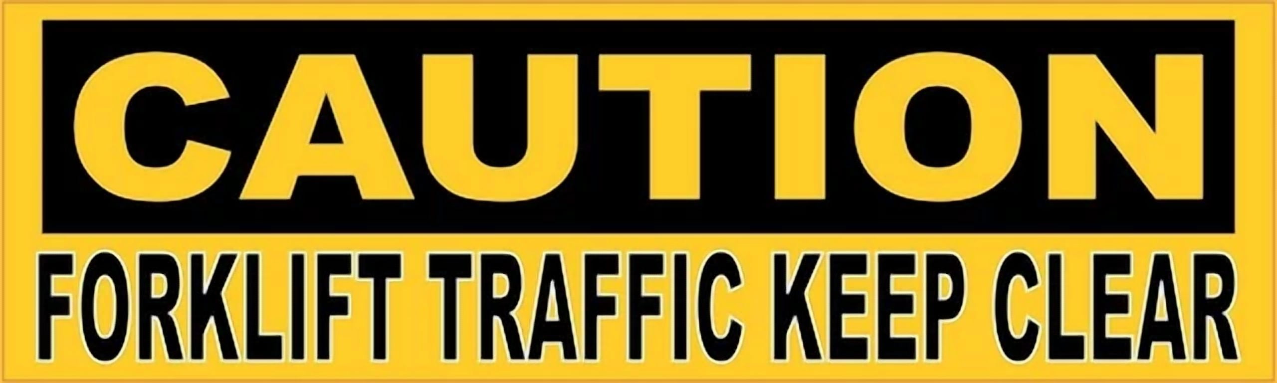 DOPASTICKER Caution Forklift Traffic Keep Clear Sticker Phone Sticker ...