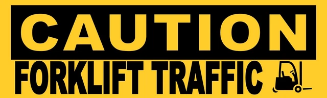 DOPASTICKER Caution Forklift Traffic Stickers Business Sticker Phone ...