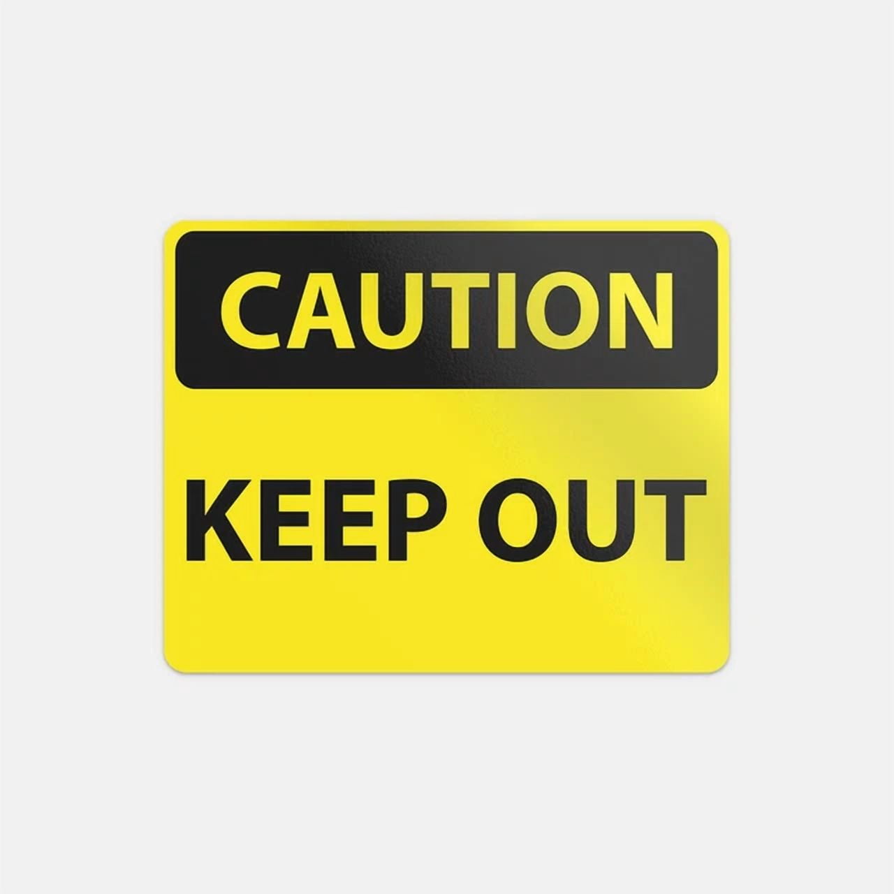 DOPASTICKER Caution Keep Out Sign Sticker Decal Phone Decal Water ...