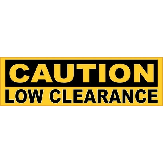 DOPASTICKER Caution Low Clearance Sticker Phone Sticker, Latop Sticker ...