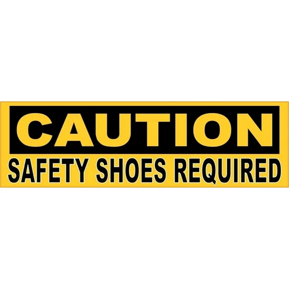 DOPASTICKER Caution Safety Shoes Required Sticker Phone Sticker, Latop ...