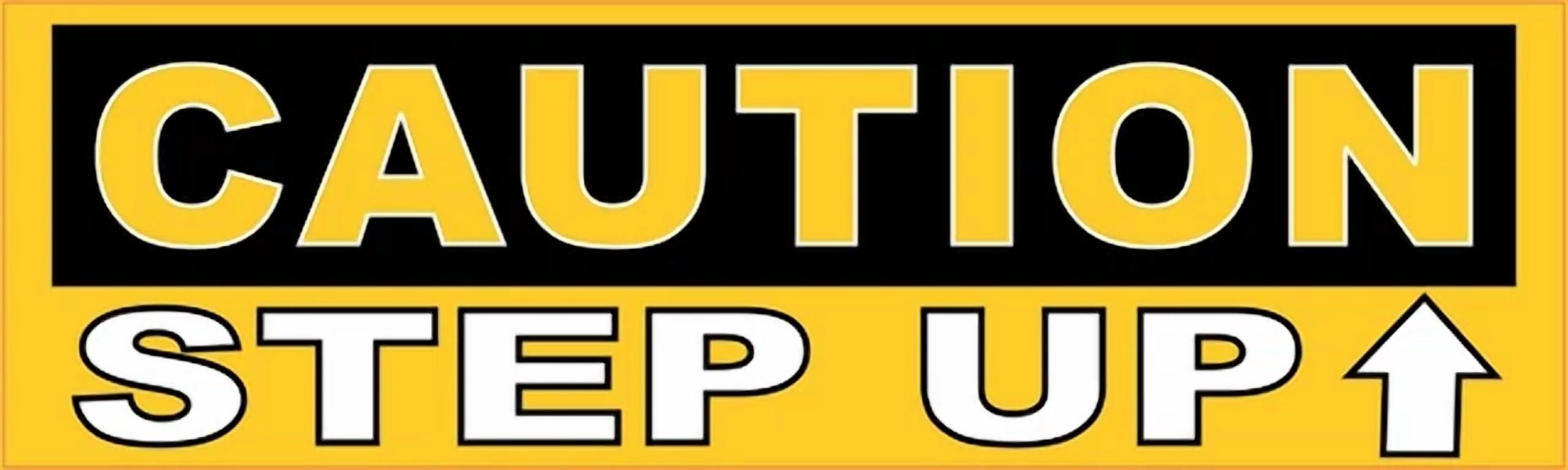 DOPASTICKER Caution Step Up Sticker Door Sticker Warning Sticker Phone ...