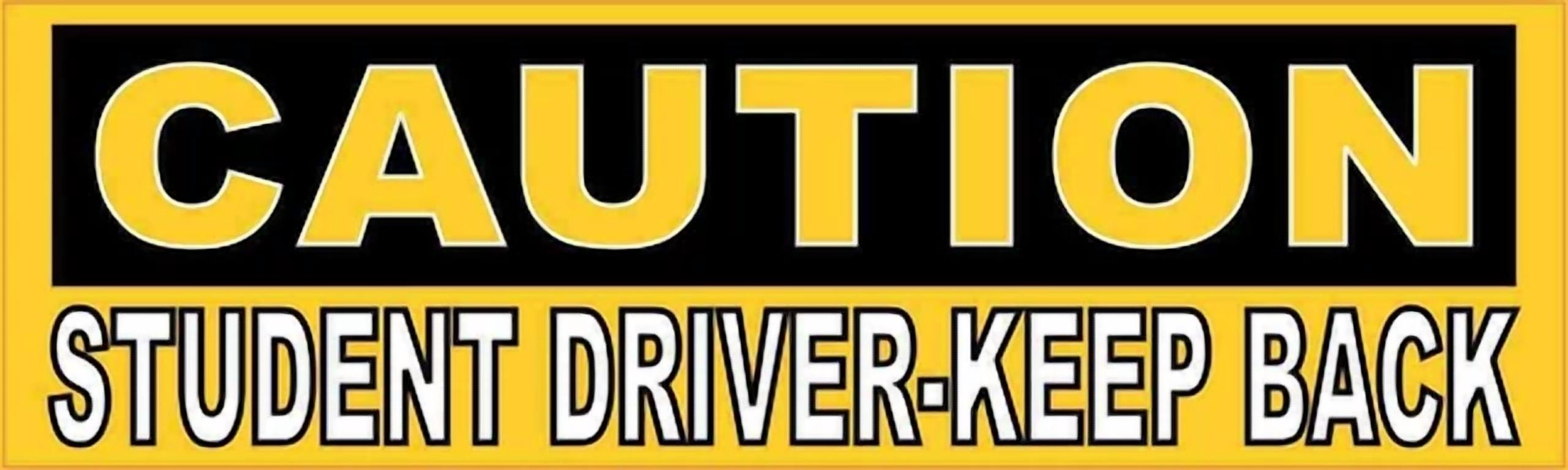 DOPASTICKER Caution Student Driver Sticker Phone Sticker, Latop Sticker ...