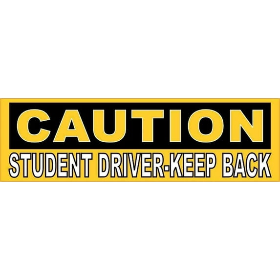 DOPASTICKER Caution Student Driver Sticker Phone Sticker, Latop Sticker ...