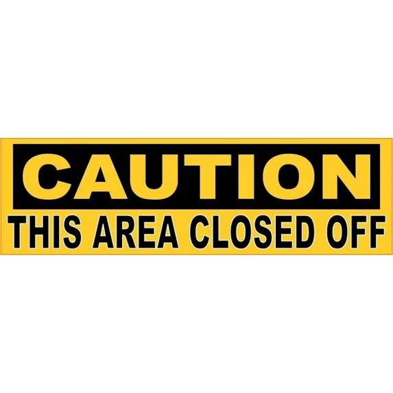 DOPASTICKER Caution This Area Closed Off Sticker Phone Sticker, Latop ...