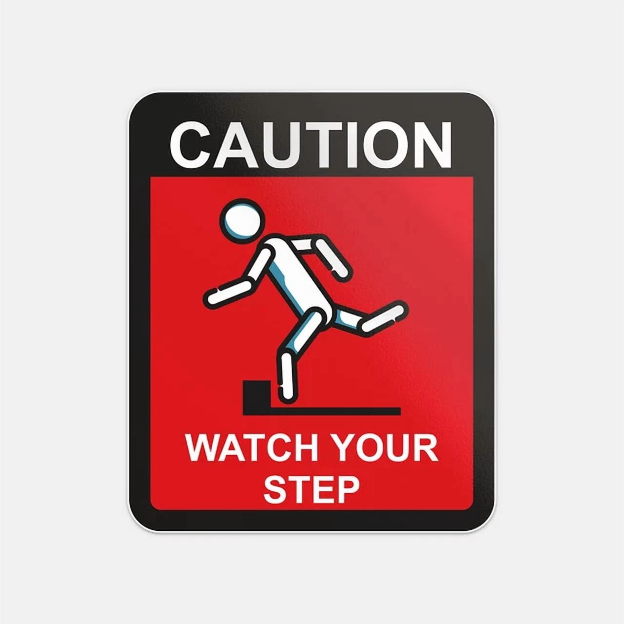 DOPASTICKER Caution Watch Your Step Sticker Decal Phone Decal Water ...