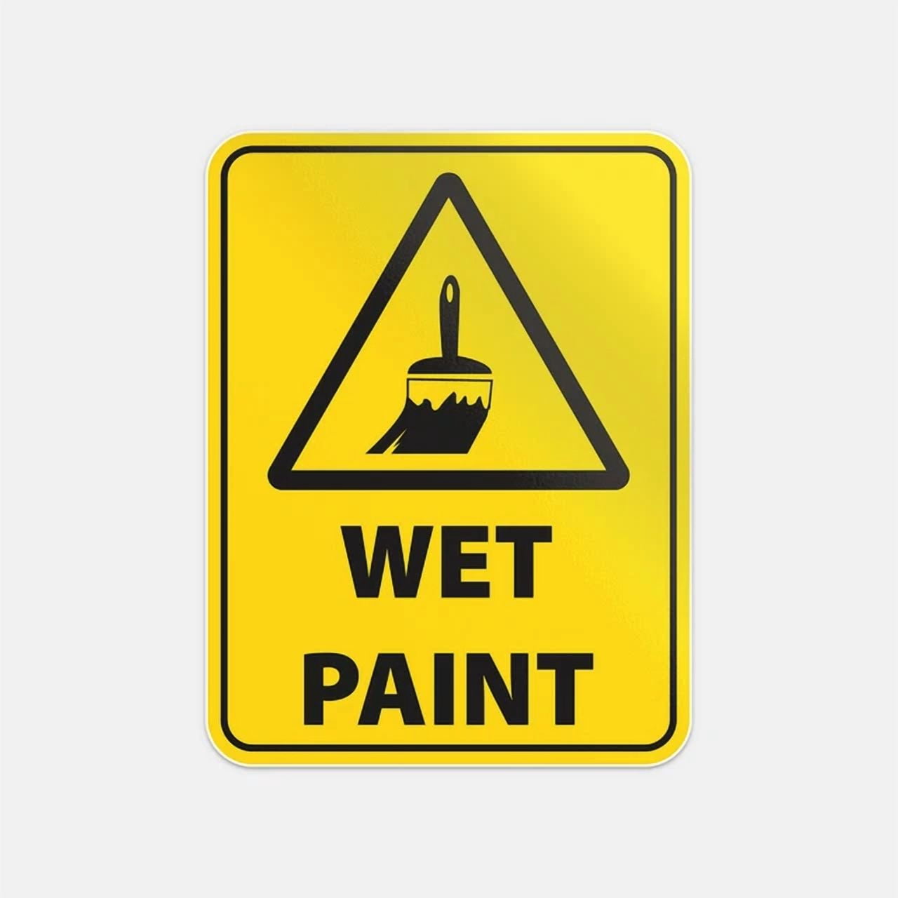 DOPASTICKER Caution Wet Paint Sticker Decal Phone Decal Water Bottle ...