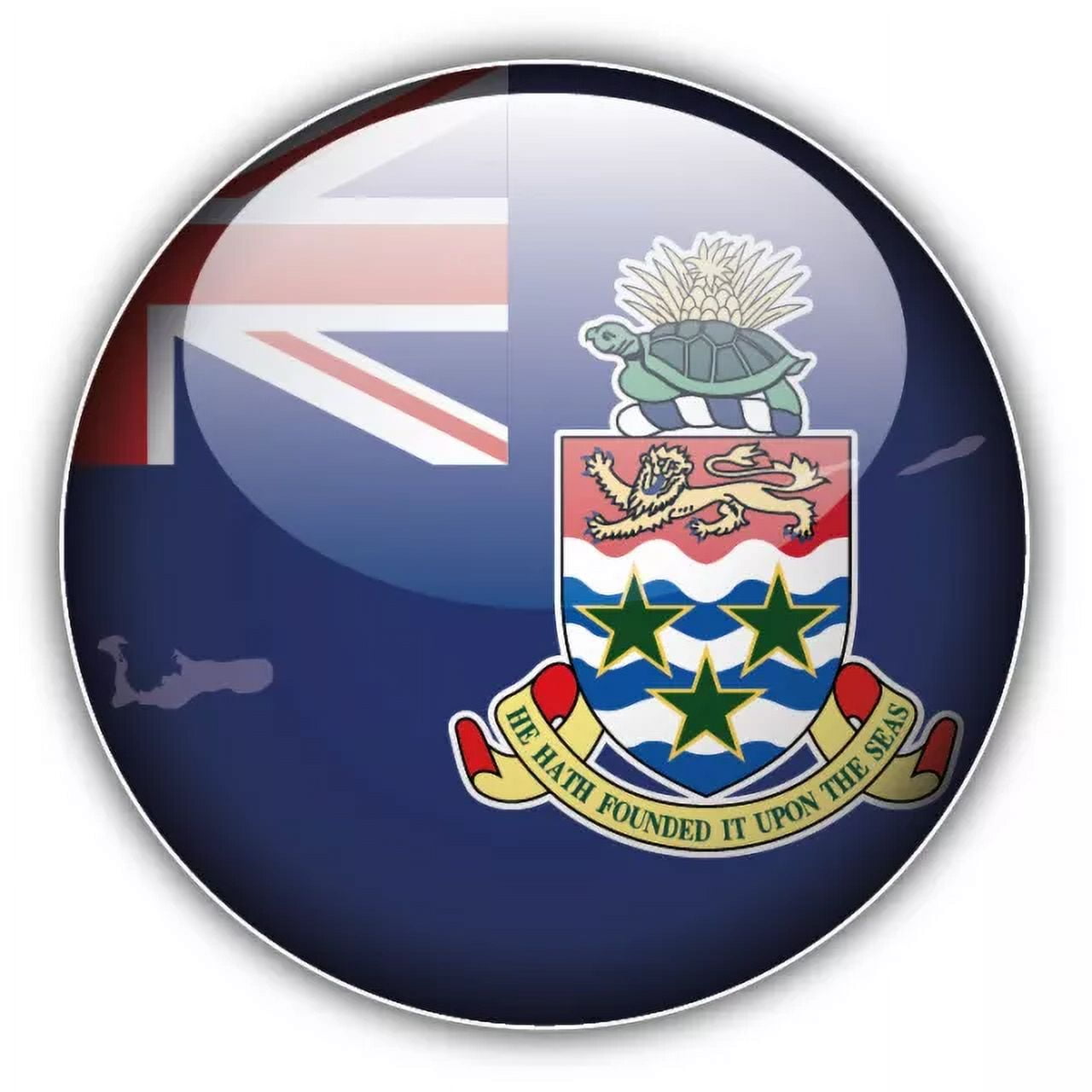 DOPASTICKER Cayman Islands Map Flag Label Sticker Decal Phone Decal ...