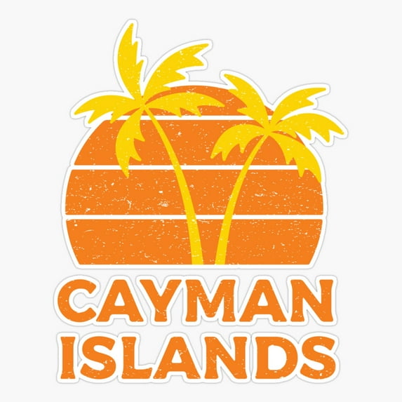 DOPASTICKER Cayman Islands Retro Sticker, Phone Sticker Water Bottle ...