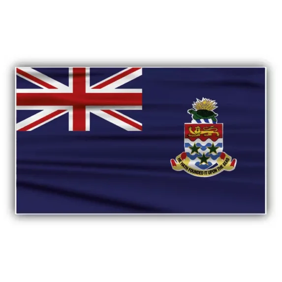 DOPASTICKER Cayman Islands Wavy Flag Sticker Decal Phone Decal Water ...
