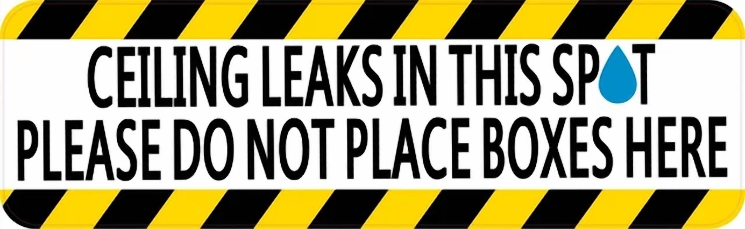 DOPASTICKER Ceiling Leak Warning Sticker Phone Sticker, Latop Sticker ...