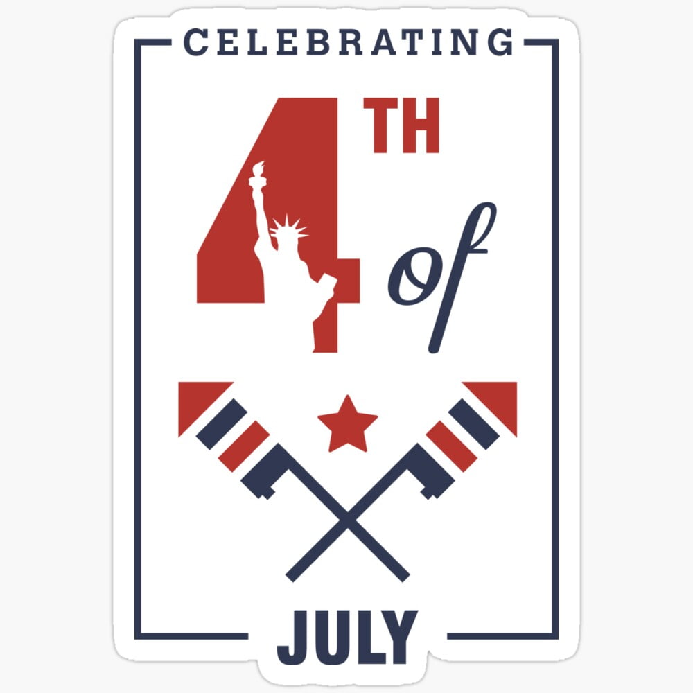 DOPASTICKER Celebrating July 4Th Sticker Fourth Of July Sticker ...