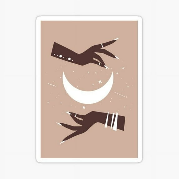 DOPASTICKER Celestial Art, Witc.Hy Decor, Moon Art, Female Hands, Art ...