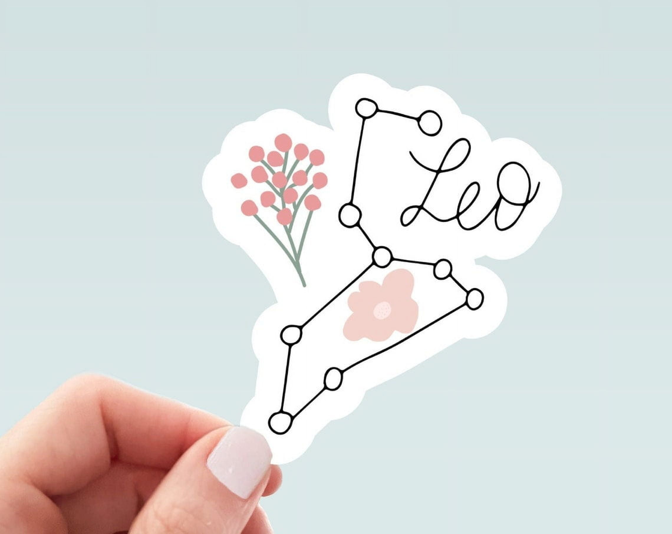 DOPASTICKER Celestial Leo Sticker, Leo Zodiac, Astrology Sticker ...