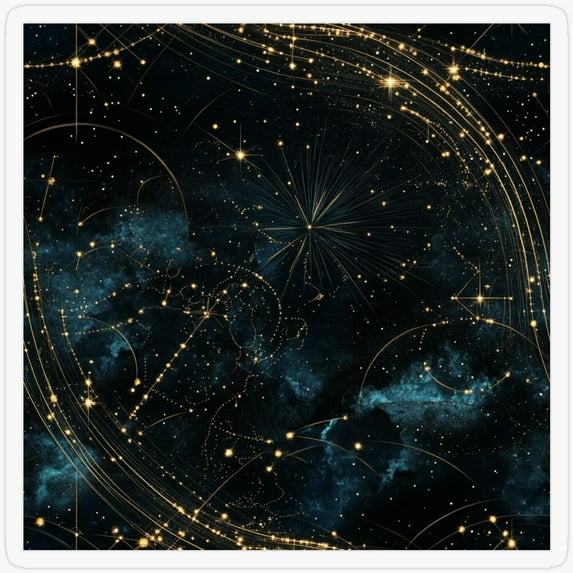 DOPASTICKER Celestial Map With Precious Reflections Sticker Phone Decal ...