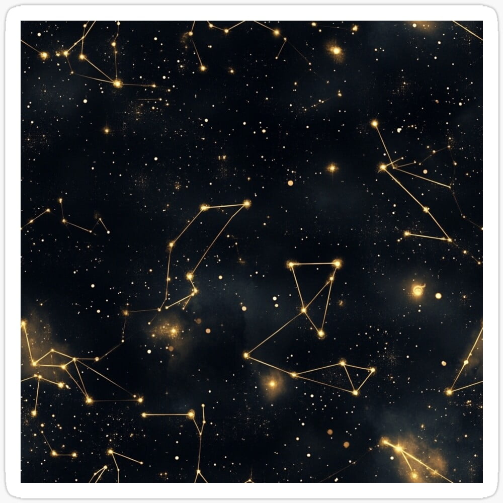 DOPASTICKER Celestial Map With Precious Reflections Sticker Phone Decal ...