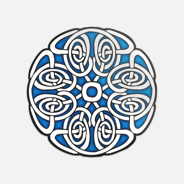 DOPASTICKER Celtic Dark Blue Ornament Sticker Decal Phone Decal Water ...
