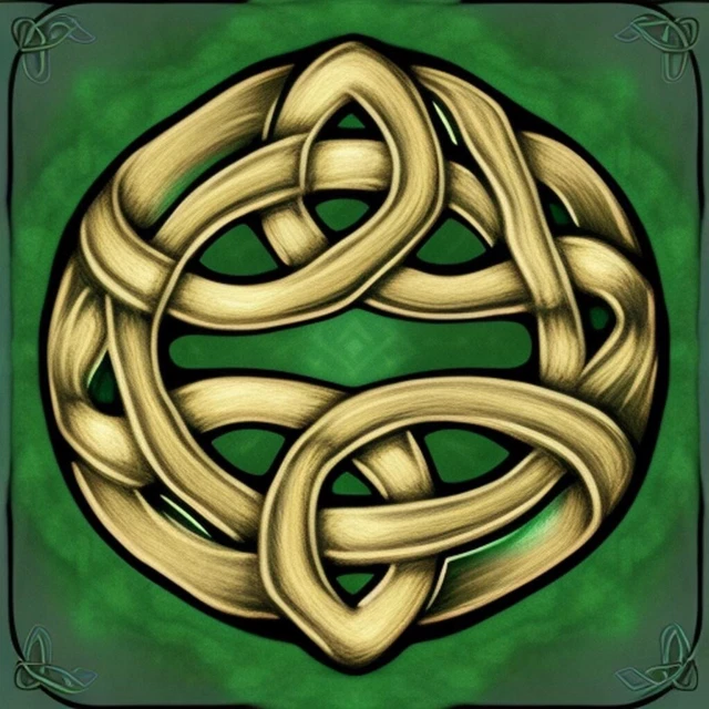 DOPASTICKER Celtic Knot Sticker Round Green Druid Irish Wild Myth ...